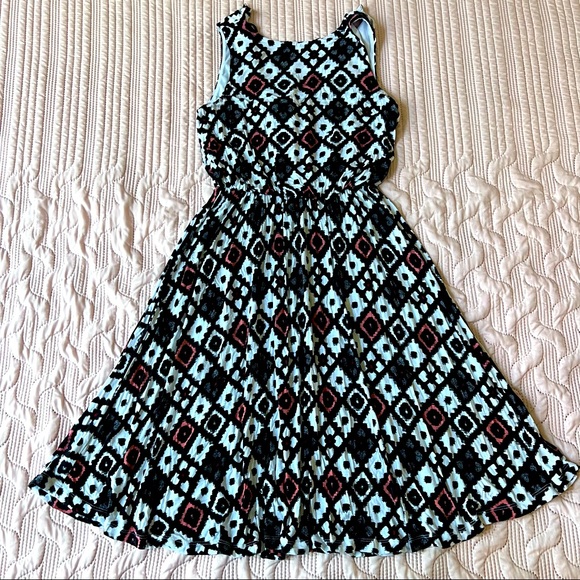 LOFT | Dresses | Geometric Print Reversible Aline Dress | Poshmark